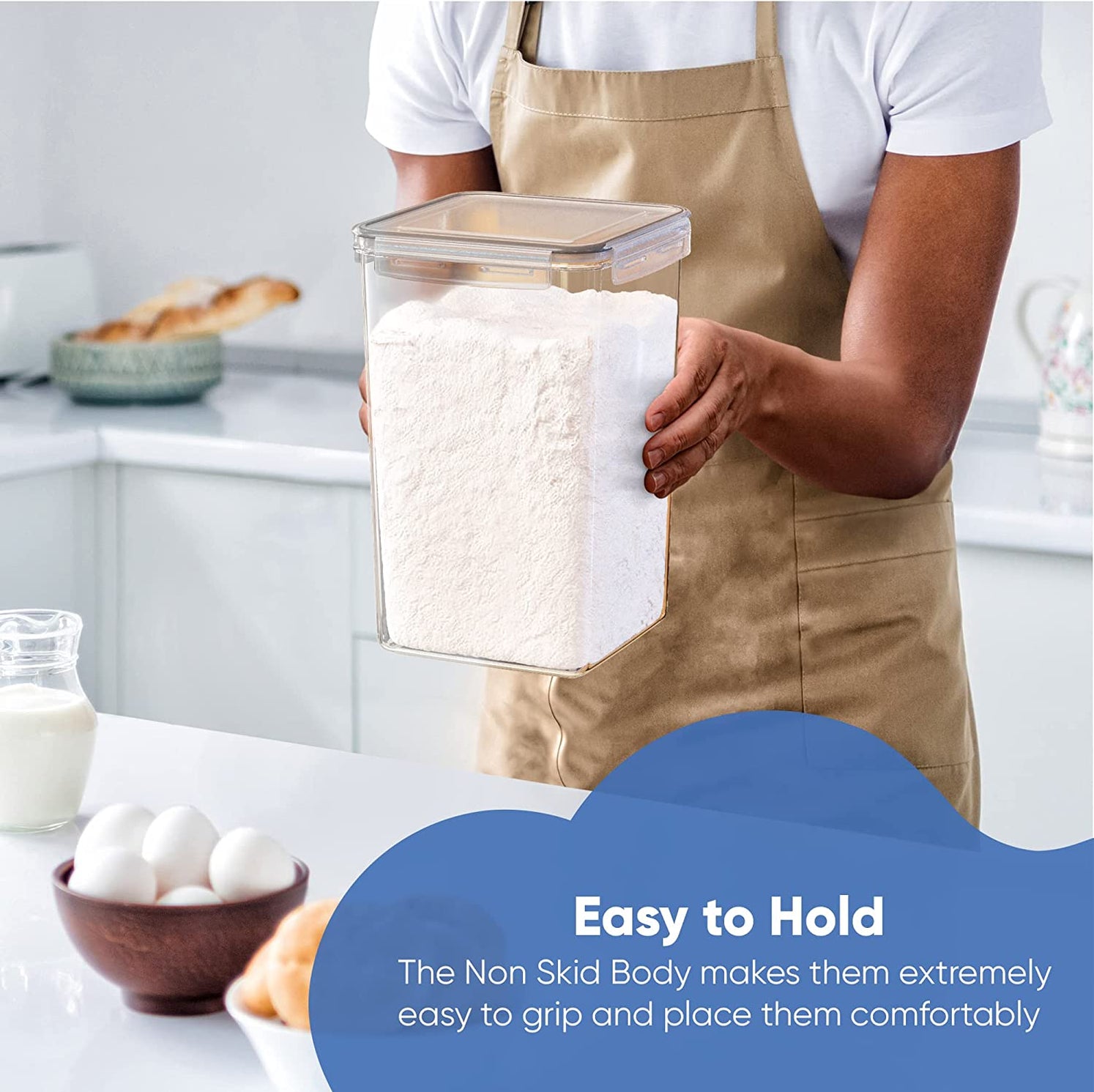 Extra Large Tall Food Storage Containers (6.5L|220oz|Set of 4) For Flo ...